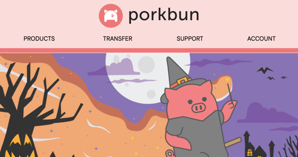 Porkbun Some Spooky Season Savings! 域名 优惠信息 - 野猪优惠码(yezhu.in)