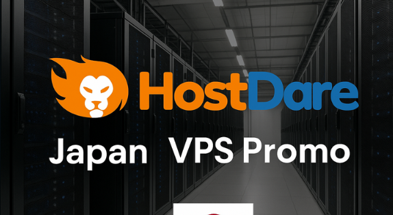 HostDare日本 VPS Promo 最低 $17.24/每半年(优惠25%) - 野猪优惠码(yezhu.in)